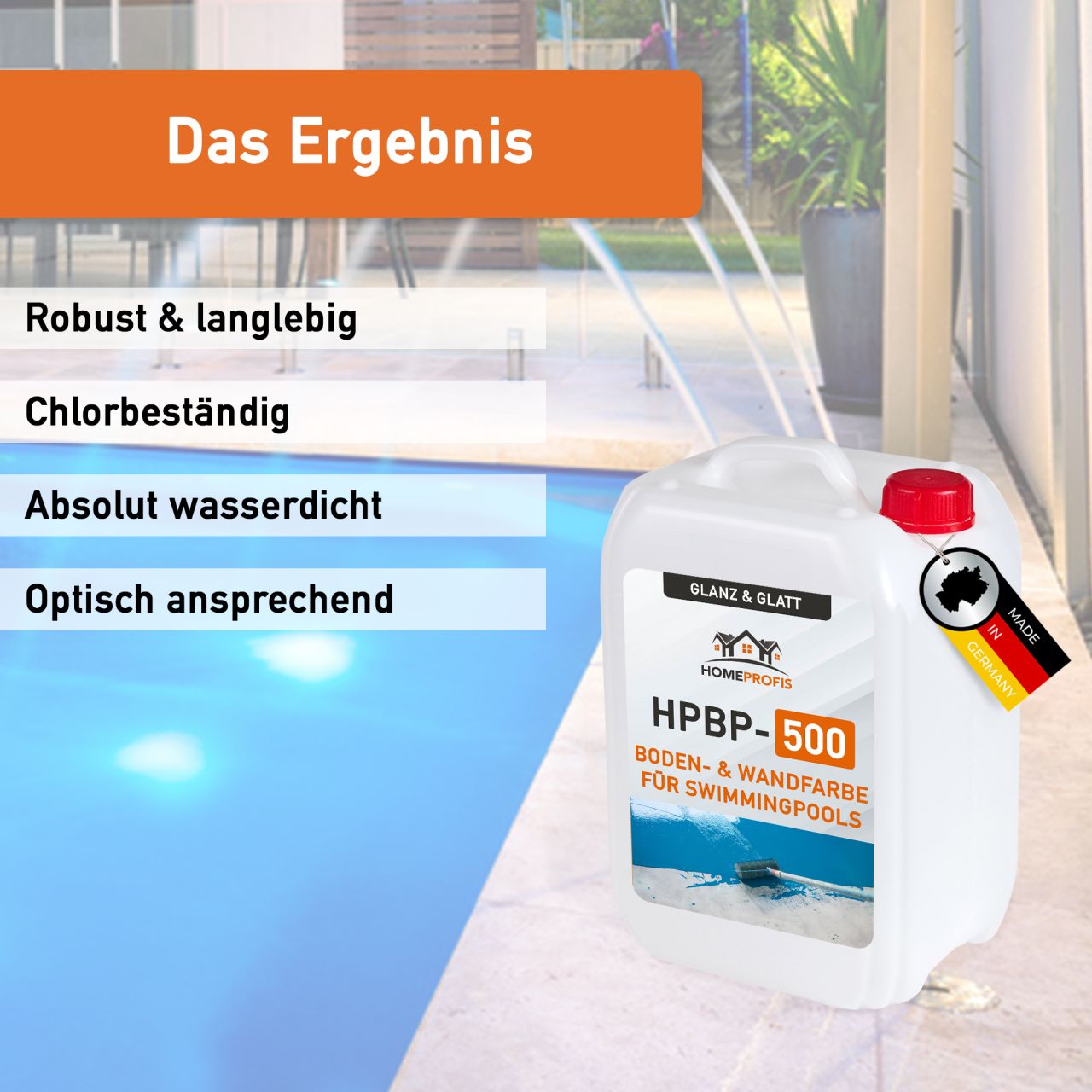 HPBP-500 glänzende 2K Epoxidharz Poolfarbe für Innen & Außen | RAL 1001 - Beige | 1,25 kg | Bis ...